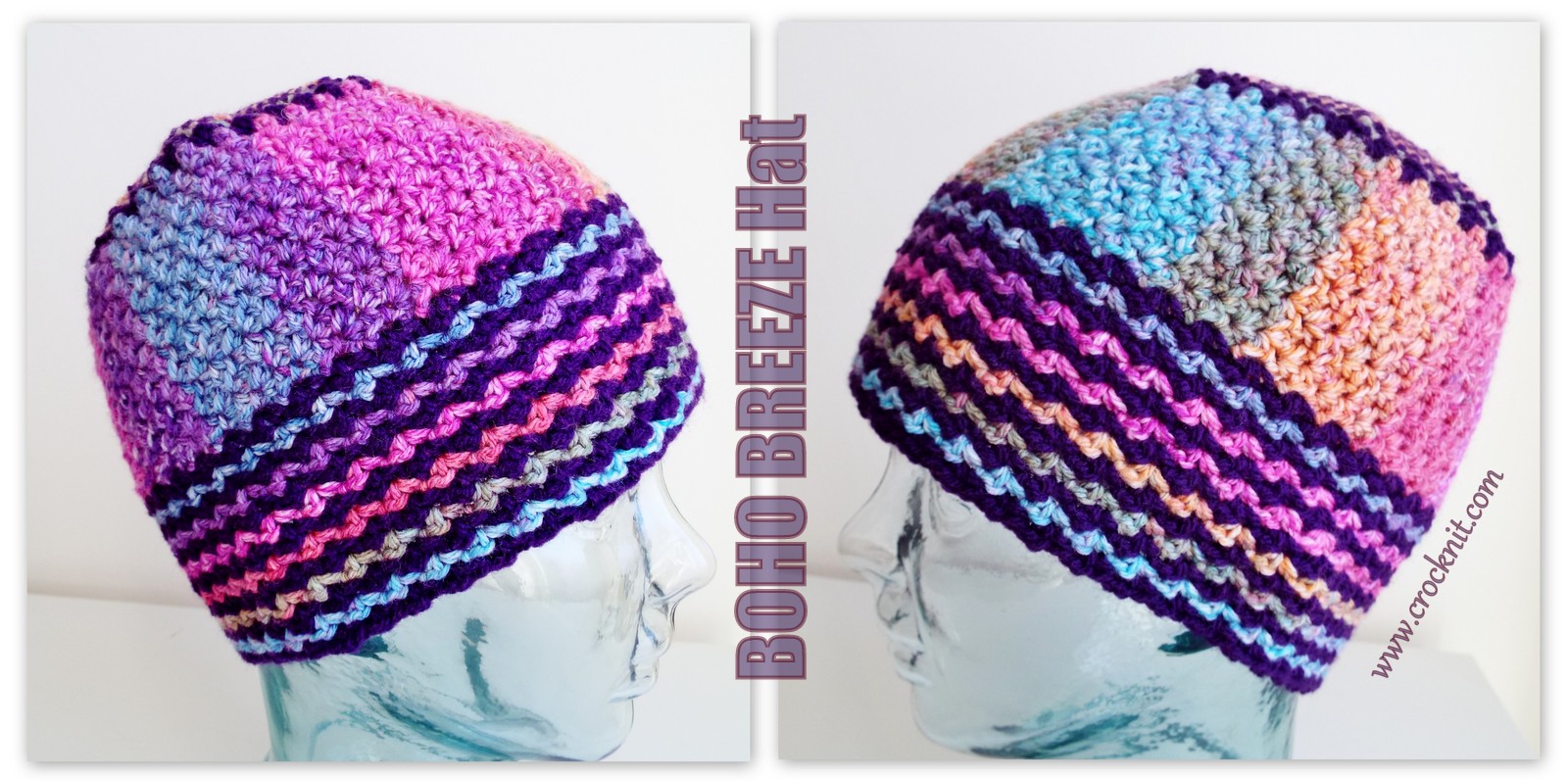 MICROCKNIT CREATIONS: BOHO BREEZE Hat Crochet Pattern