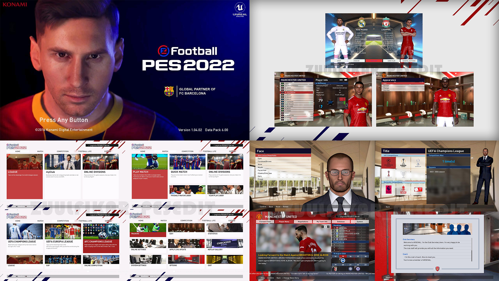 PES 2017 - New Style PES 2022 Graphic Menu + Fix