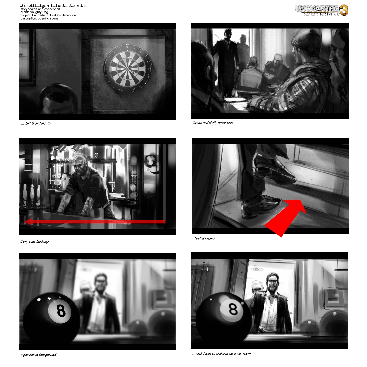 Dan Milligan Illustration Ltd. art blog: Uncharted 3 Drake's Deception ...