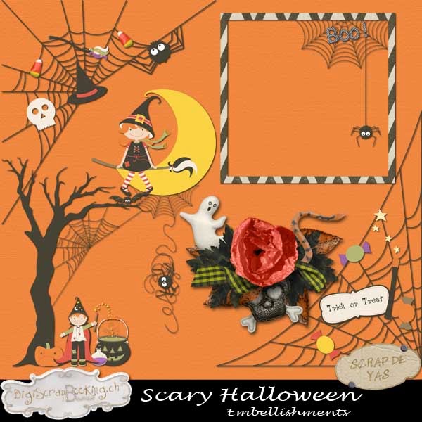 Le scrap de yas: kit "Scary halloween " + Freebie