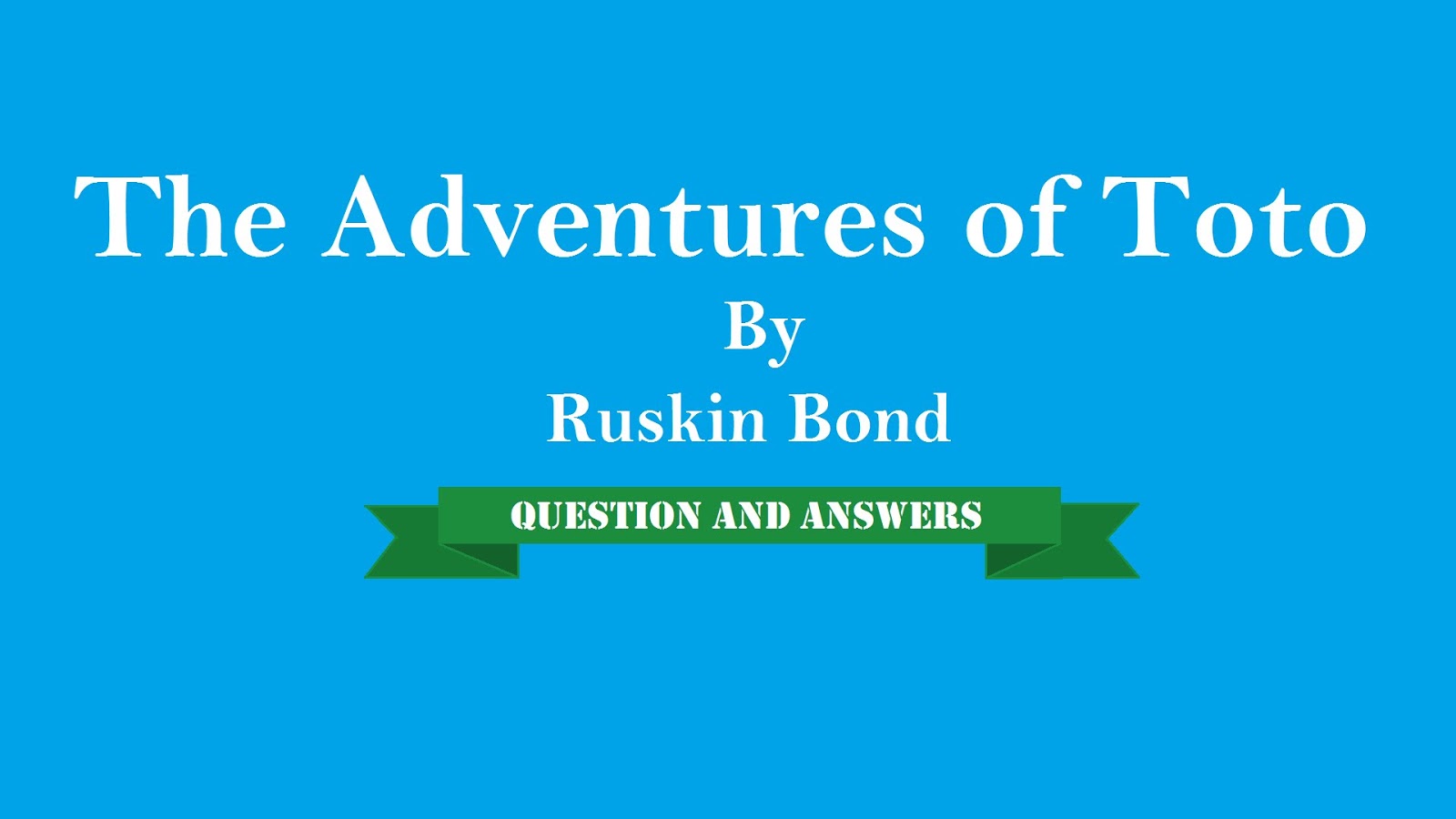 The Adventures of Toto