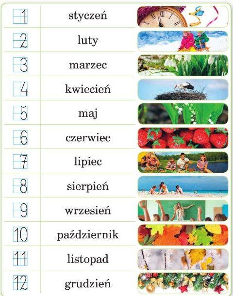 Radosny Przedszkolak 2016-2020: Pory roku, miesiące, dni tygodnia