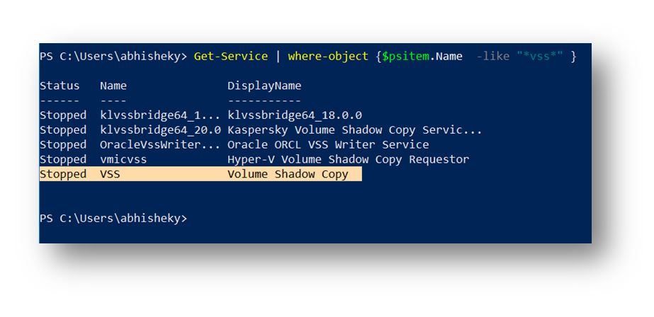Its all about Database: SQL Server VSS Writer Service