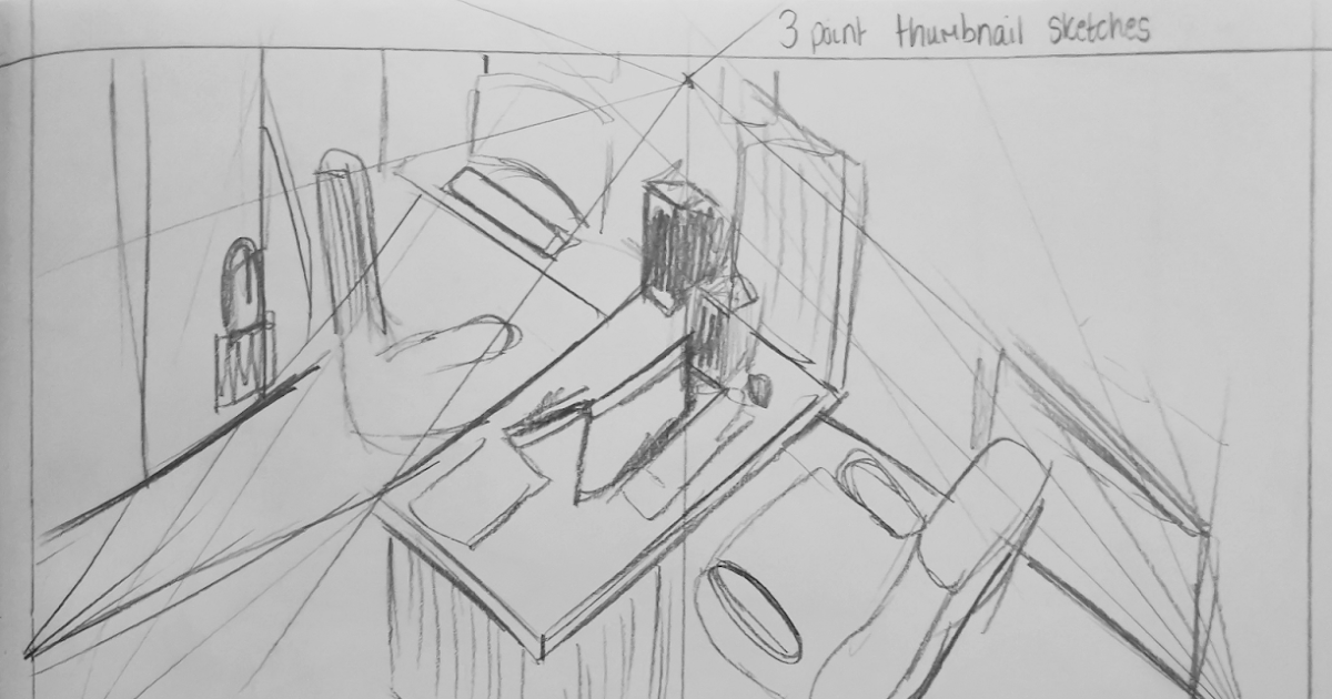 Hannah Eliazarian Art Journal : 3 Point Perspective - Interior (my home ...