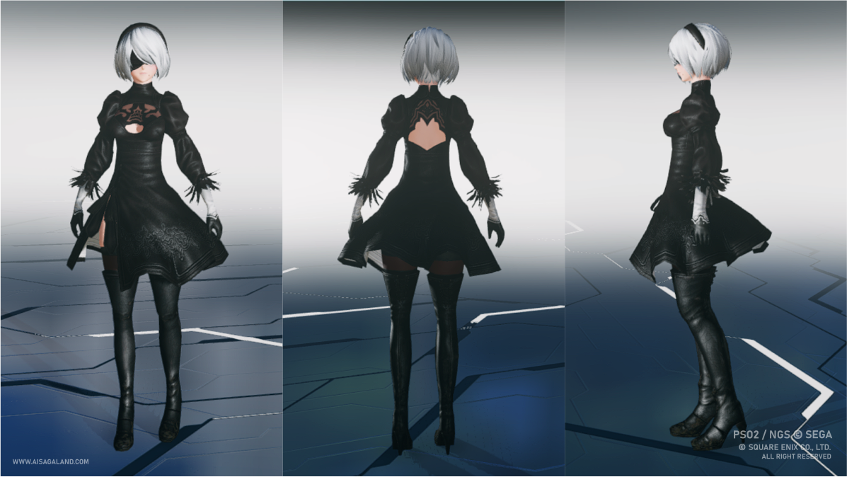 PSO2 NGS Character Creation - YoRHa 2B - Aisaga Land