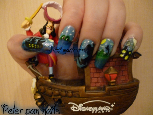 my adventures in nail polish: Disney peter pan nails