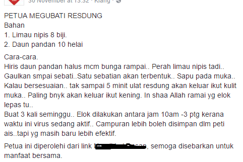 Ulat Resdung Keluar daripada muka? Masyarakat Malaysia ditipu lagi