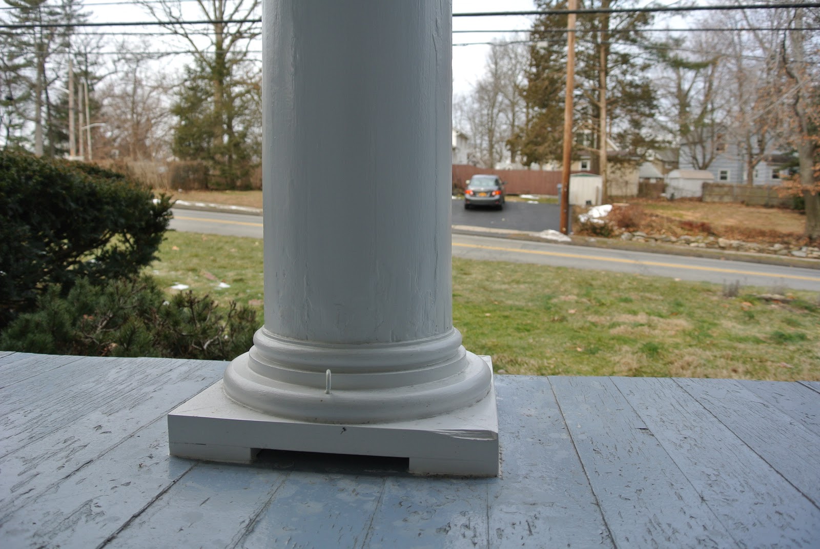 Life at Pugsley: Porch Column Bases DONE!!!, that is, 8: Before and After.