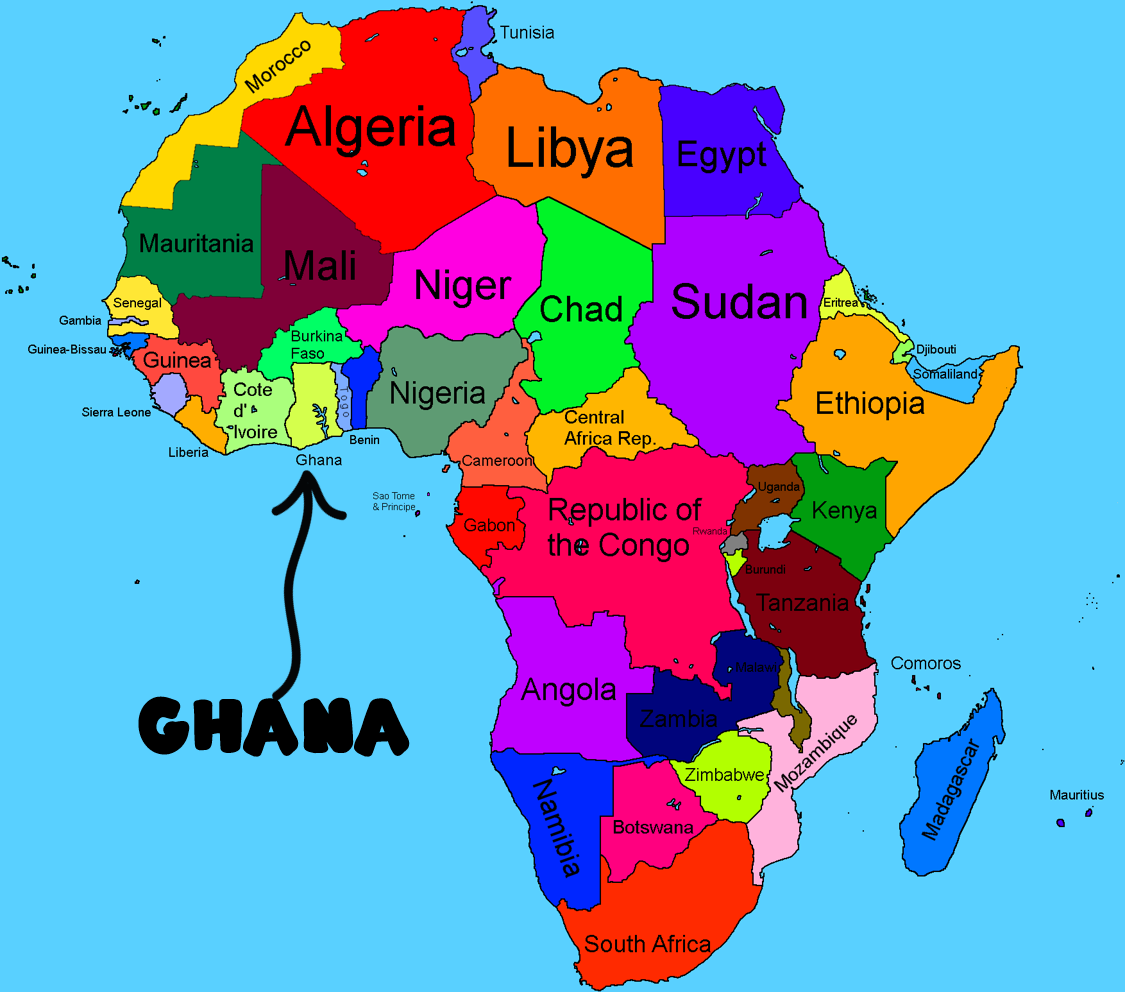 Detailed Travel Map Of Ghana Ghana Africa Mapsland Maps Of The Detailed Travel Map Of Ghana ...