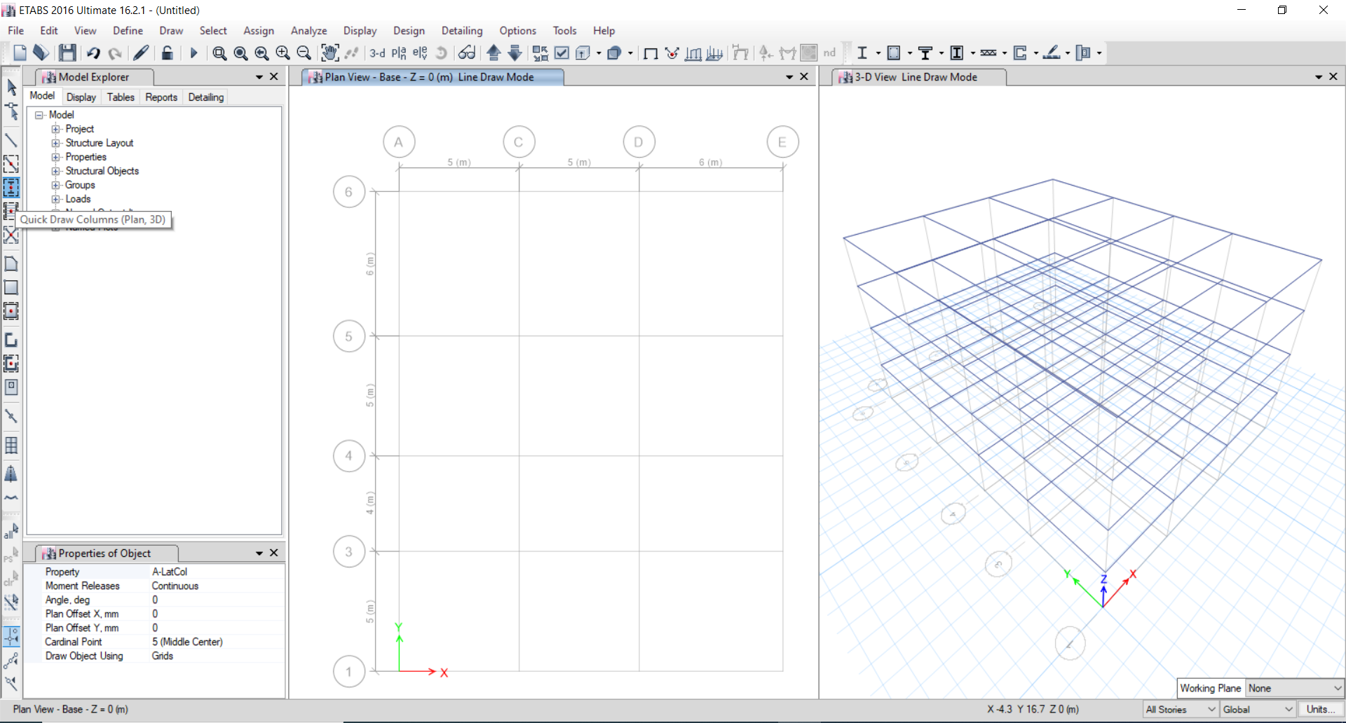 How to edit grid systems in Etabs