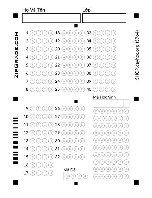 Hướng dẫn cách thiết kế phiếu trả lời trắc nghiệm trong ZipGrade ...