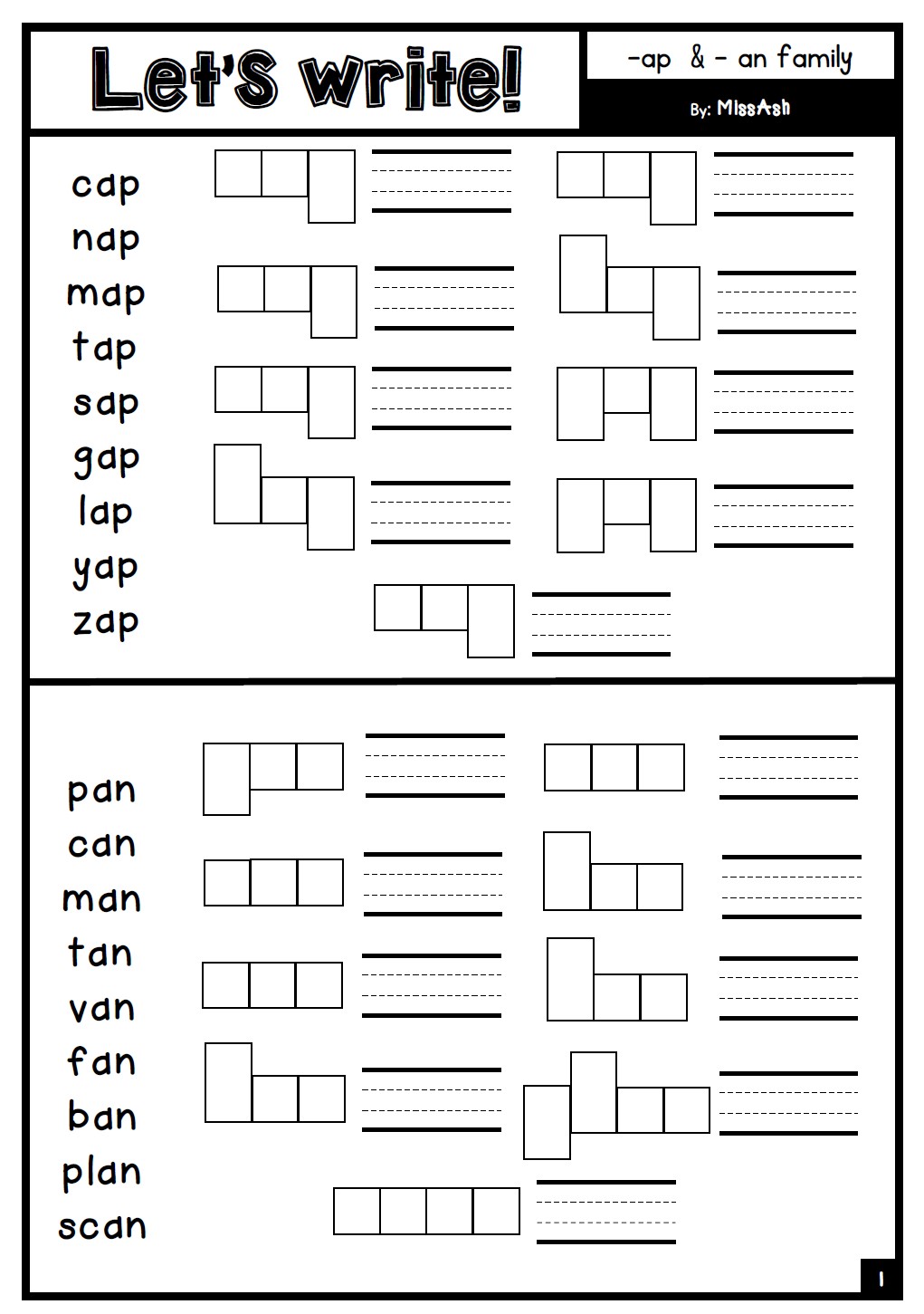 ASH THE TEACHER: Word Family Blending Cards ASH THE TEACHER: Word Family Blending Cards