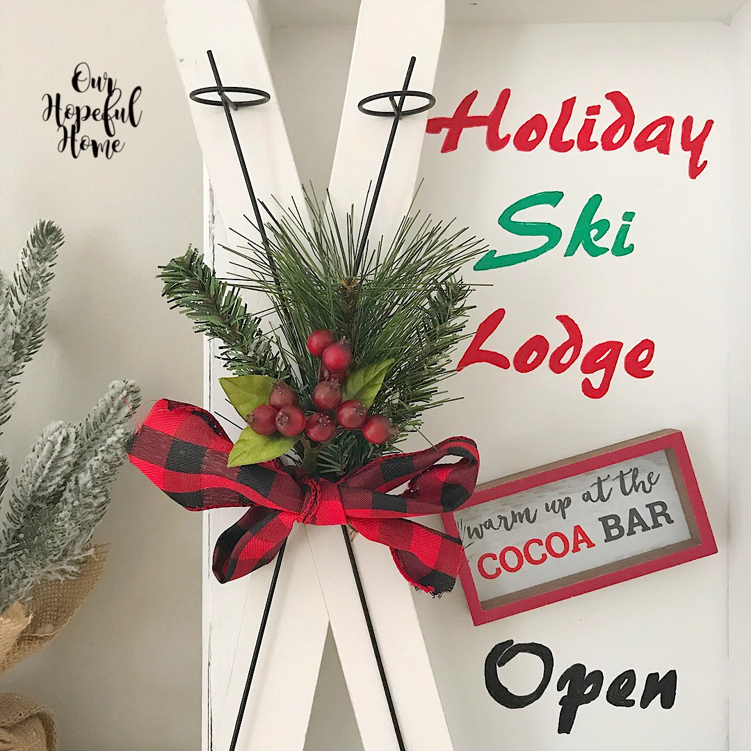 Our Hopeful Home: DIY Christmas Ski Lodge Wall Art