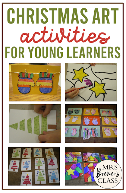 Mrs. Wishy-Washy Art, Christmas Cards & More Kindergarten Christmas Art ...