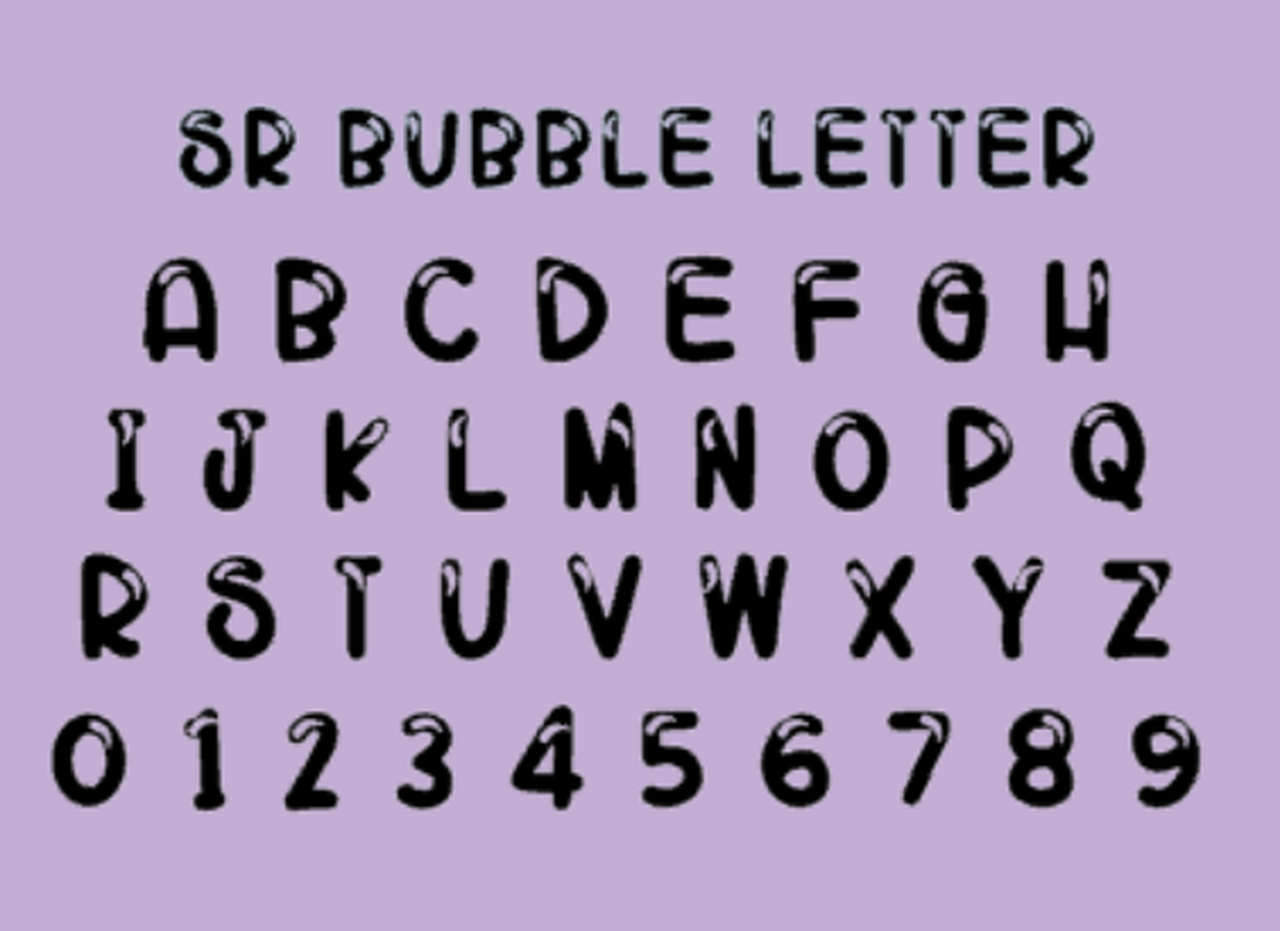 Bubble Letter Font - Formal Letters