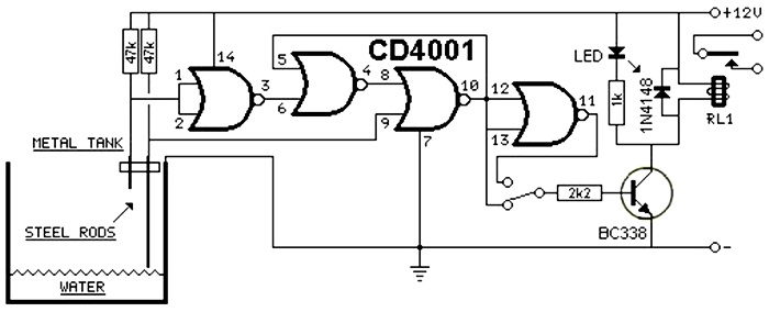 Cd4001be схема включения - 82 фото