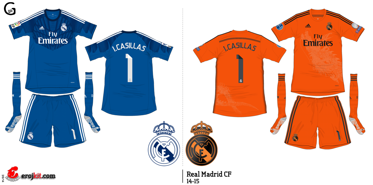 Kit Design, by eroj: 2014-15 Real Madrid (Home, Away, Third e GK)