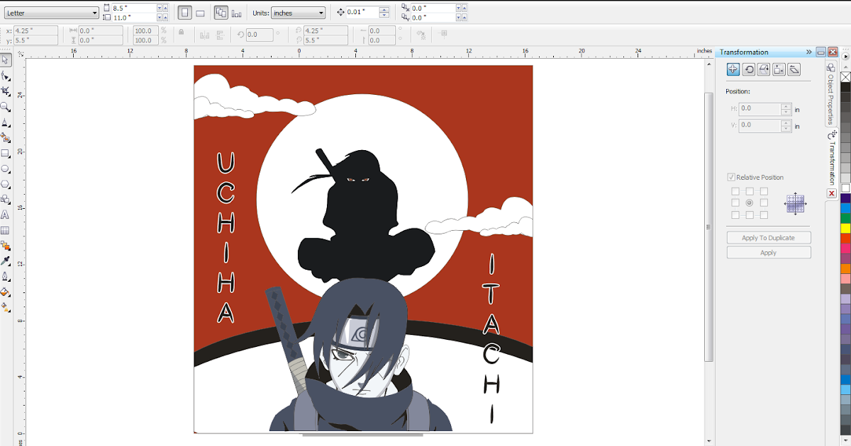 Ardner In Design: UCHIHA ITACHI (VEKTOR) - COREL DRAW