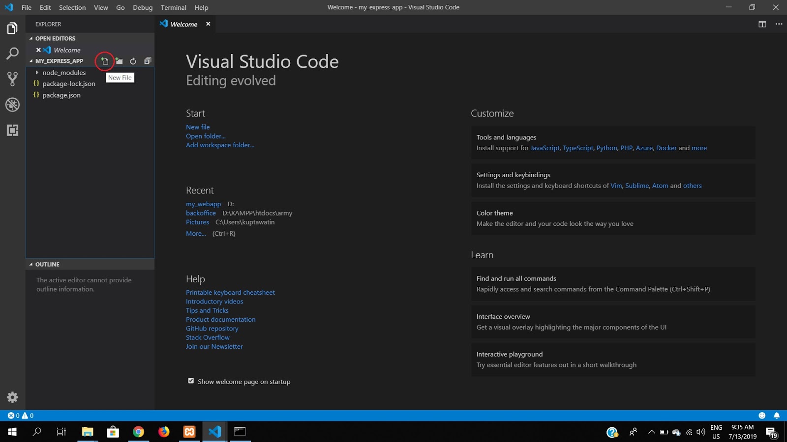ตัวอย่างการพัฒนา Web Application ด้วย NodeJS + Express ( ใช้ EJS เป็น ...