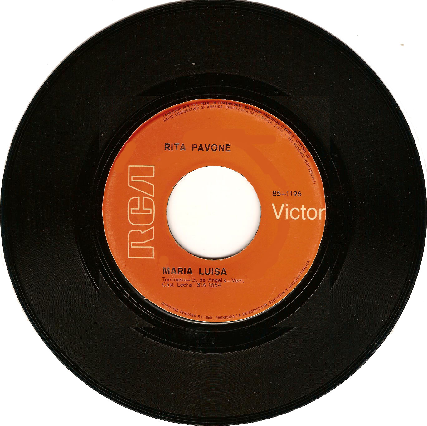 MUSICOTECA ALAY: RITA PAVONE - AY, MUCHACHO/MARIA LUISA (1970) S45