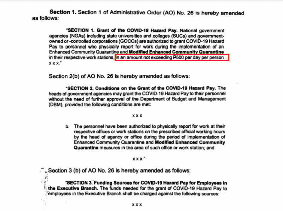 DepEd Memorandum No.032 S. 2021: Authorizing the Grant of Hazard Pay to ...