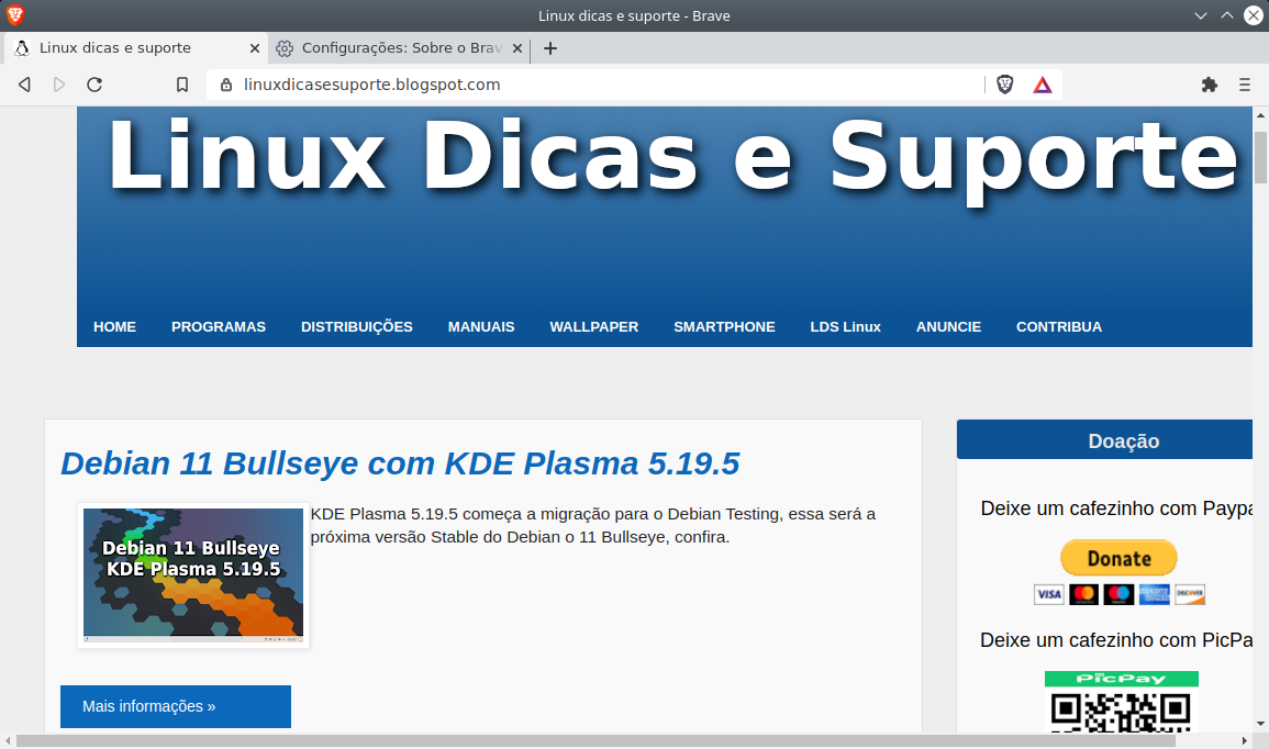 Brave Browser na sua distribuição Linux