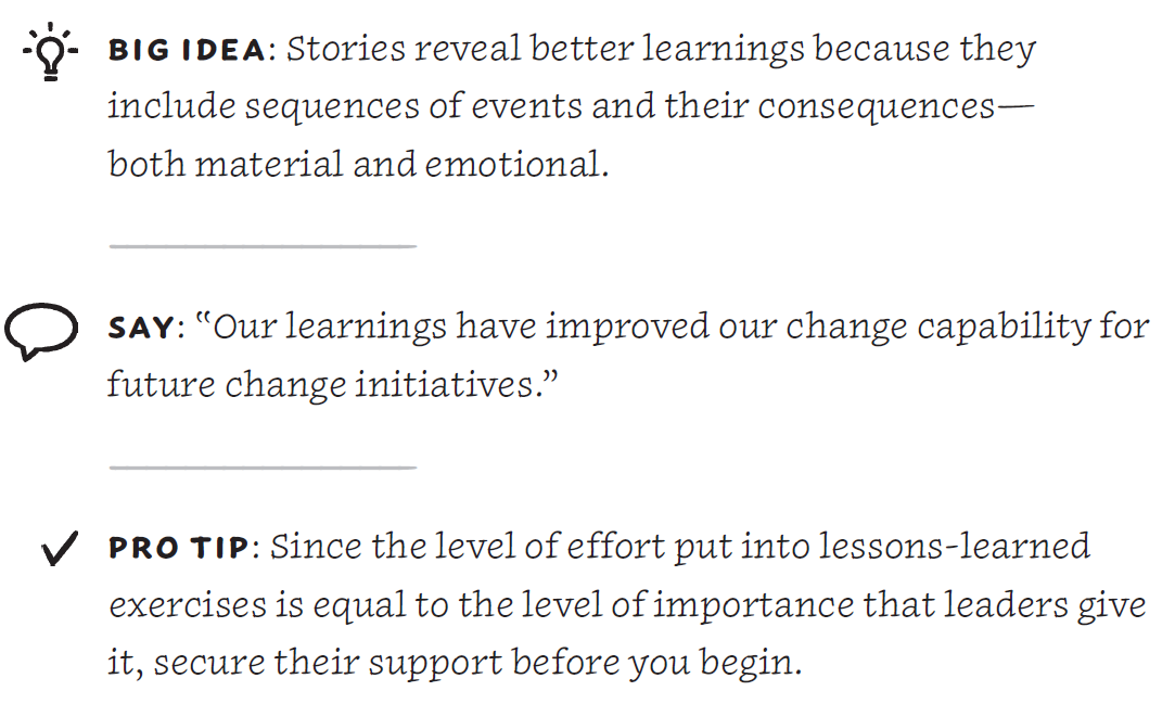 Making Change: How to Identify Project Lessons Learned