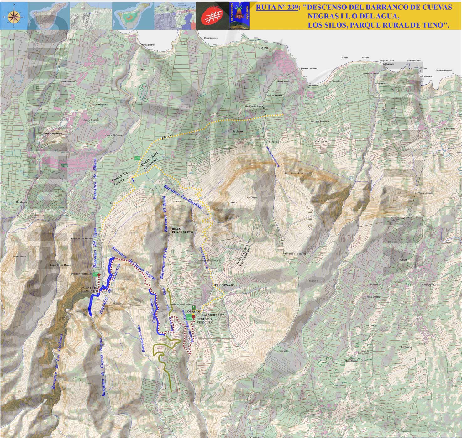 SENDERISMO Y MONTAÑA 5: MAPA S 239, DESCENSO DE BARRANCO: BARRANCO DE ...