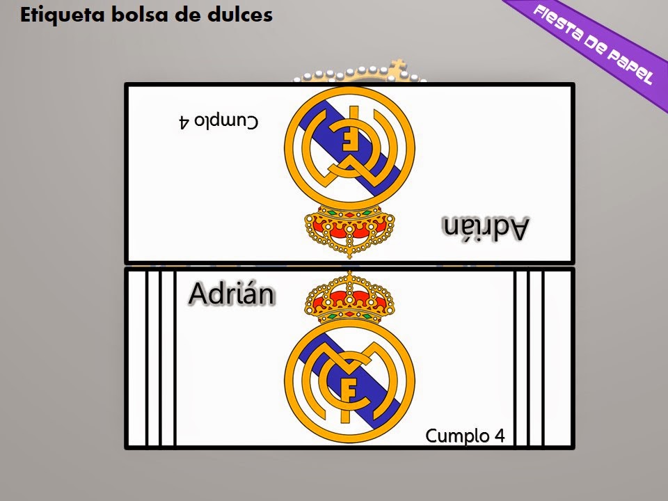 KI-110 Kit Imprimible y Editable Real Madrid | Fiesta de papel