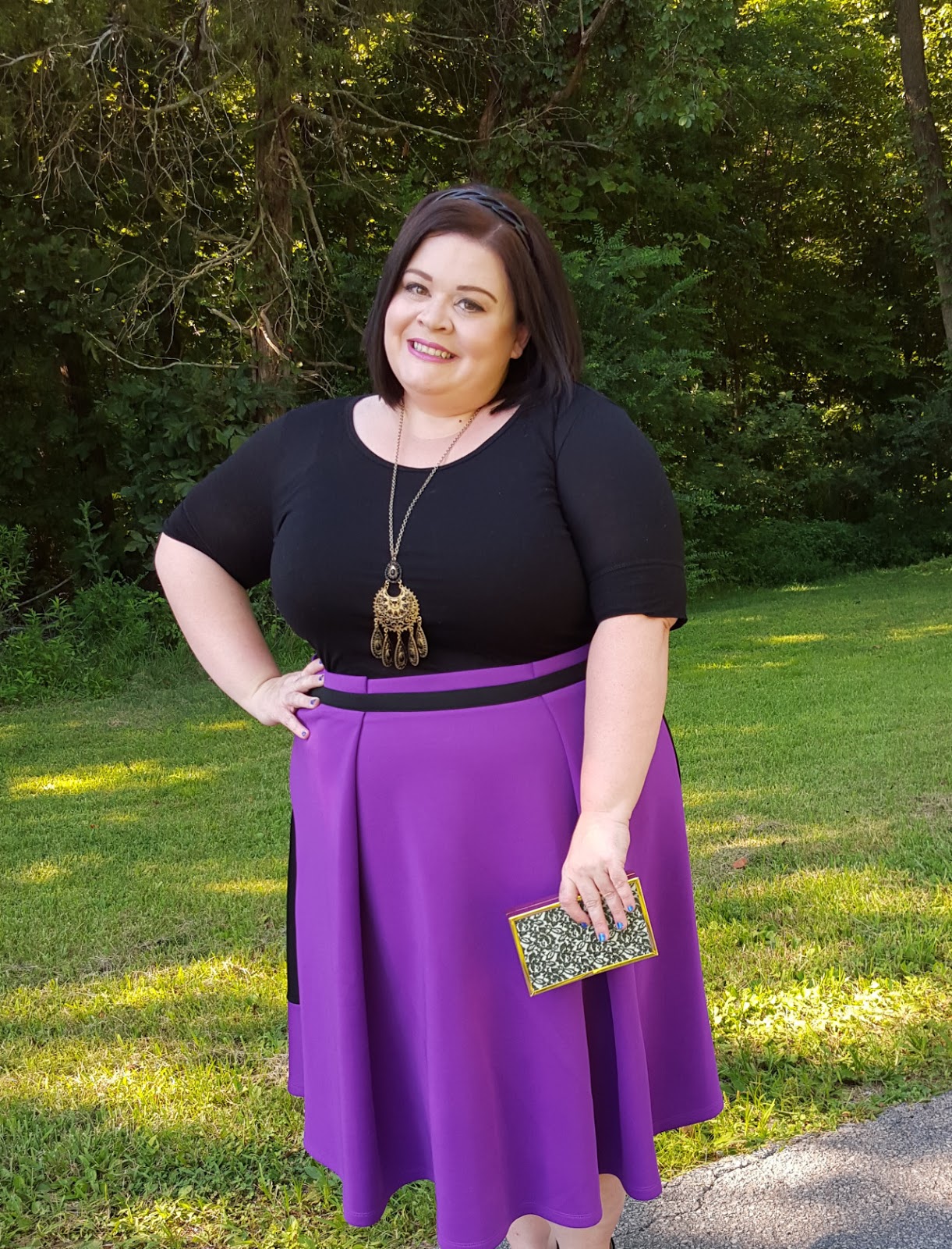 TheStyleSupreme: OOTD: Eloquii Purple Midi Skirt