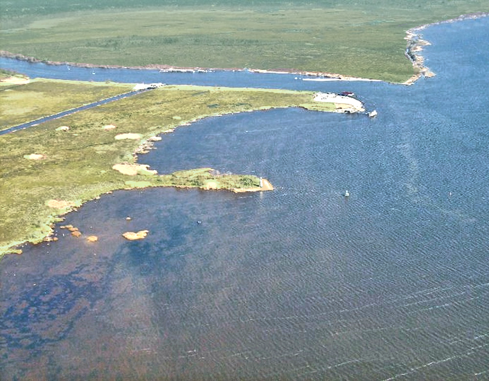 Tammany Family: Aerial Picture of Mouth of Tchefuncte River
