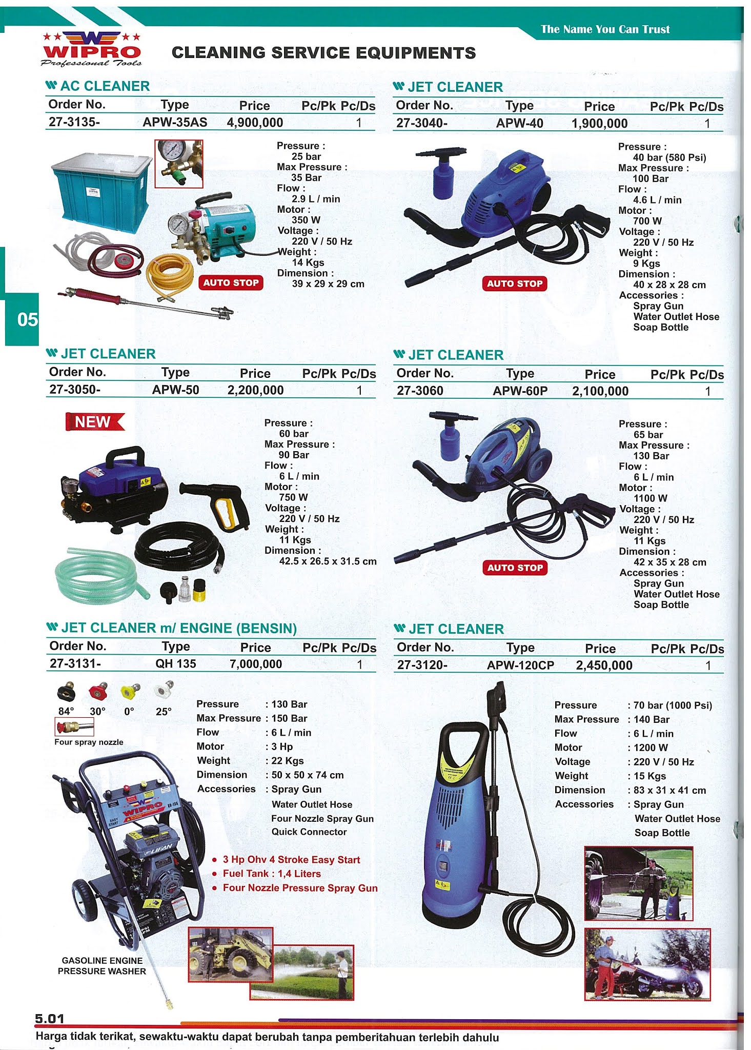 Wipro Cleaning Service Equipments