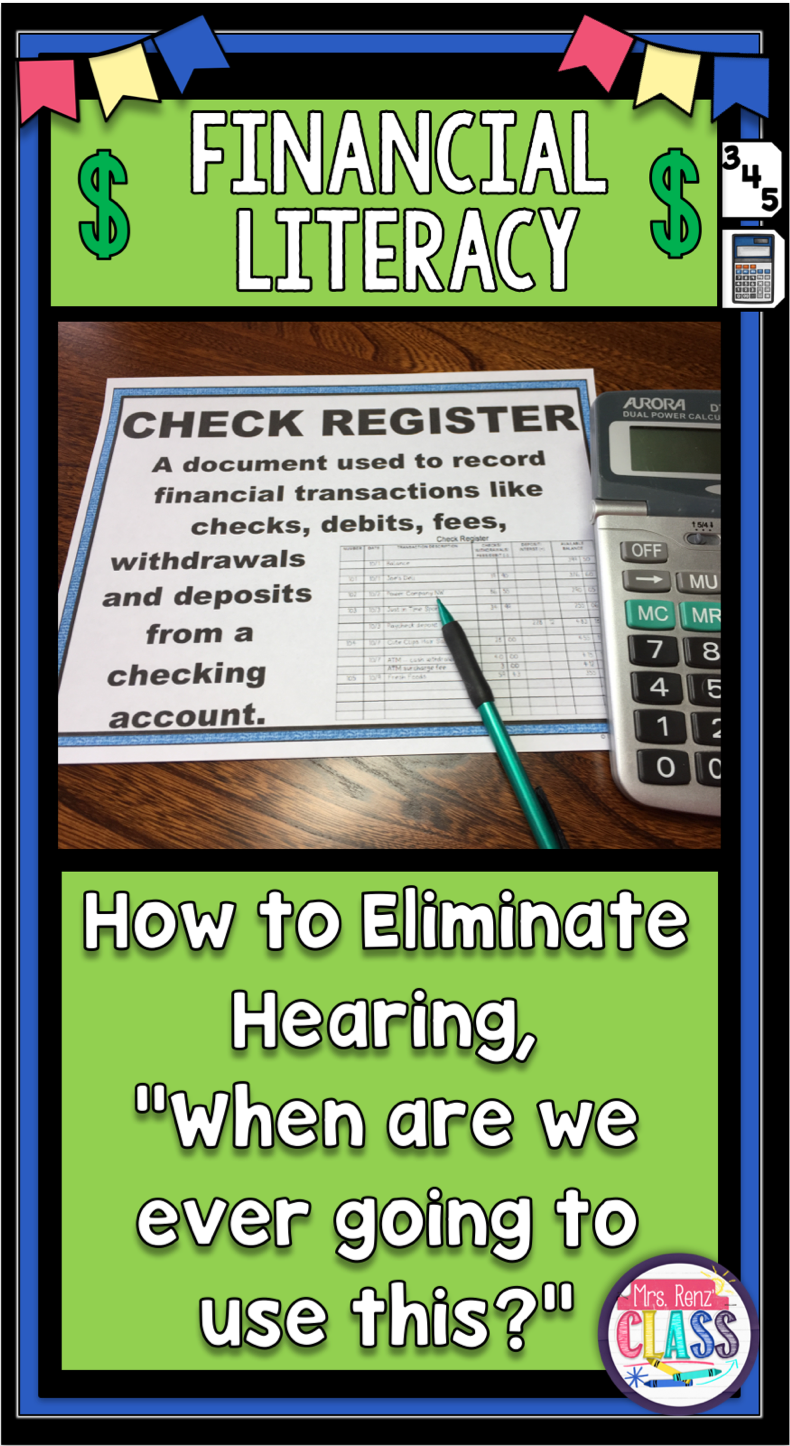 Mrs. Renz' Class: Teach Financial Literacy!