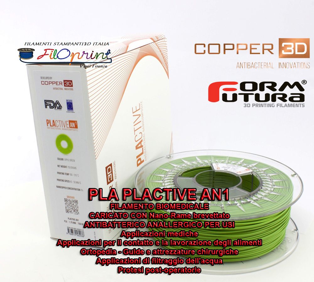 PLA PLACTIVE AN1 ANTIBATTERICO PER ALIMENTI ORTOPEDIA BIOMECCANICA ...