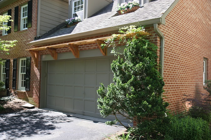 Decorating the Garage Exterior with an Arbor | Rustic & Refined