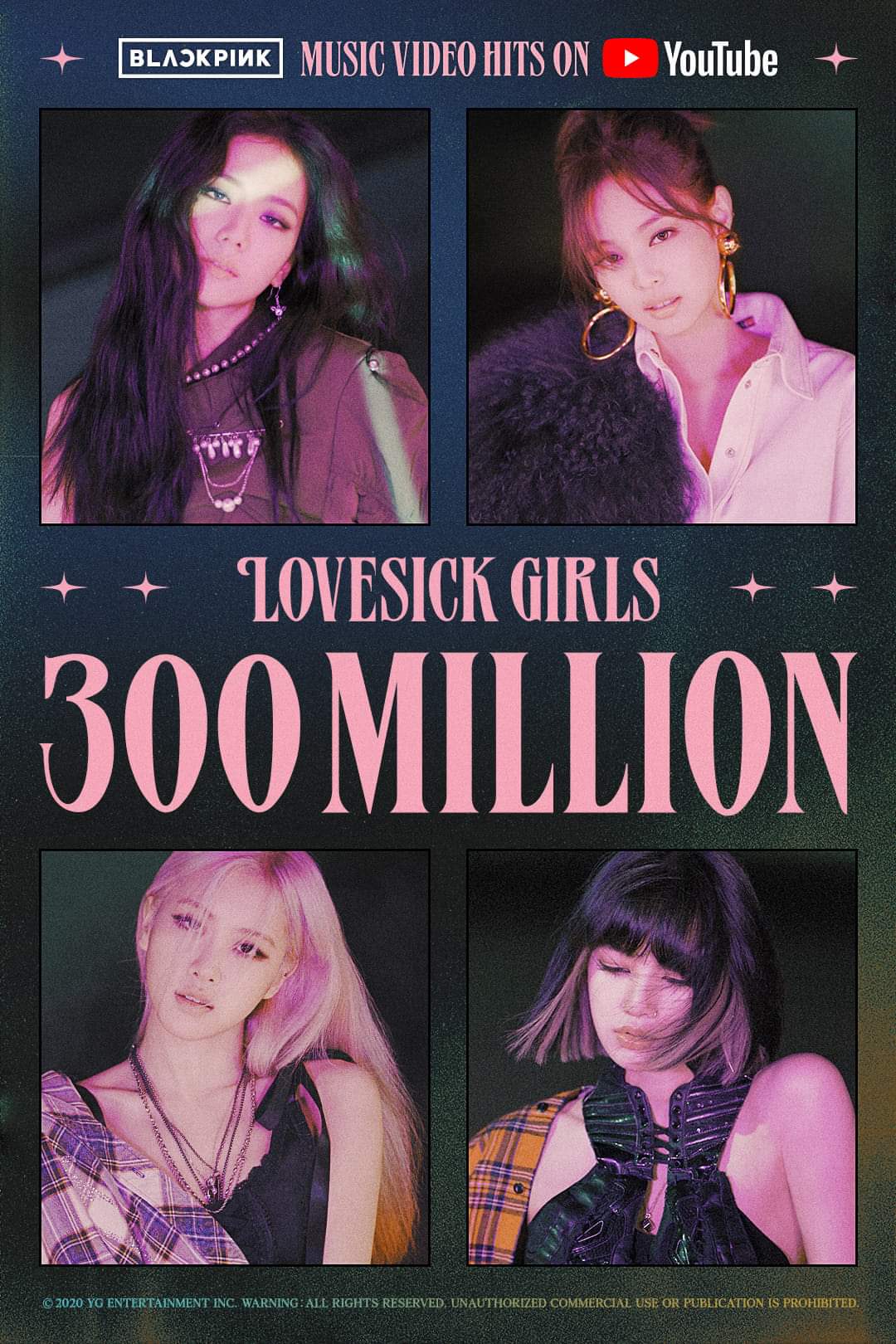 "Lovesick Girls" de BLACKPINK se convierte en su noveno video musical grupal en alcanzar 300 ...