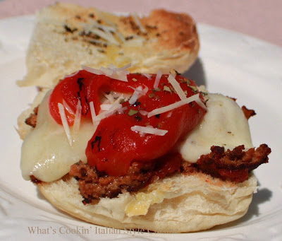 Melted Provolone, Roasted Peppers and Meatball Sandwich Recipe | What's ...