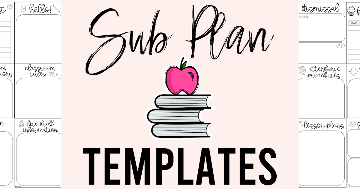Editable Sub Binder Templates | Mrs. Bremer's Class