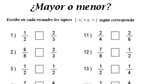 COMPARACIÓN DE FRACCIONES - todo para tu clase