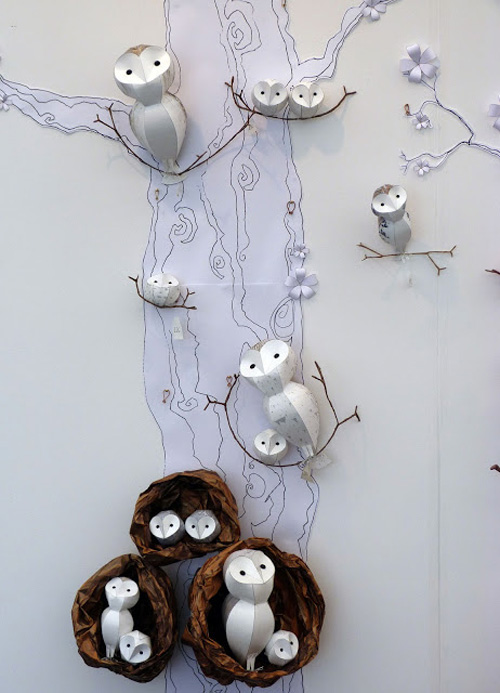 My Owl Barn: Kate Kelly: Owl Paper Sculpture