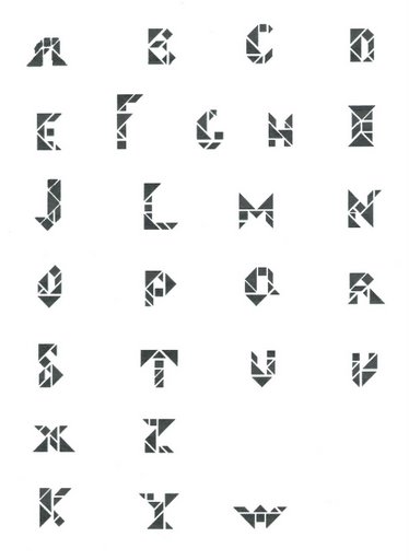 Sugestão: Montar as letras do alfabeto com Tangram!-ESPAÇO EDUCAR