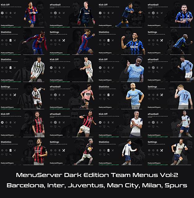 Dark Edition Team Menu Mods V5 - PES 2021 - Santri Shareit