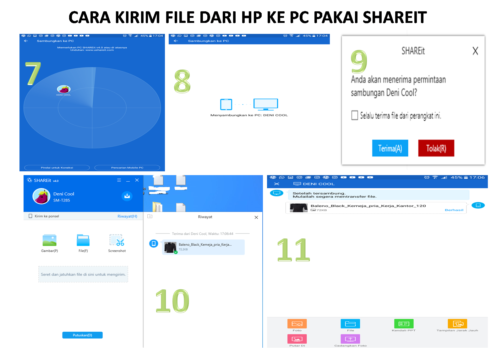Cara Mudah Transfer File Dari PC ke HP Pakai Shareit Tanpa Perlu Kabel ...
