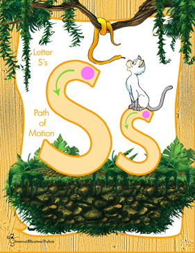 Glimmercat Education: Letter of the Week for S