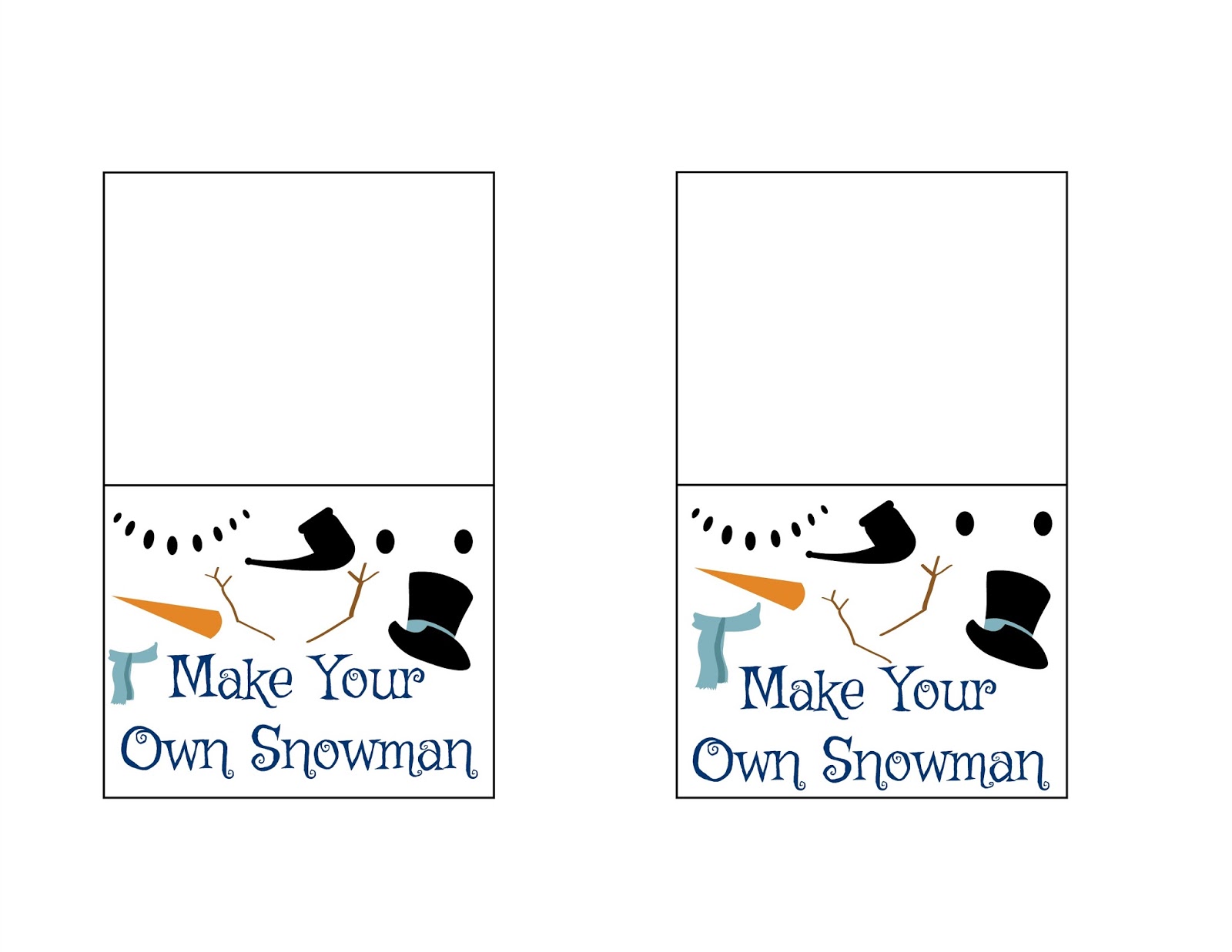 Make Your Own Snowman - Treat Bag - Building Our Story