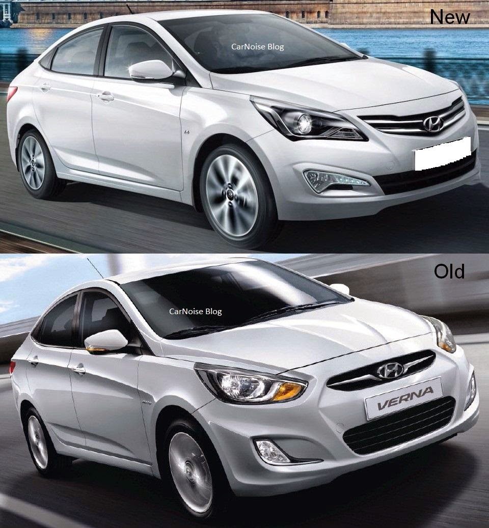 Comparison: 2015 Hyundai Verna Facelift - New vs Old | CarNoise