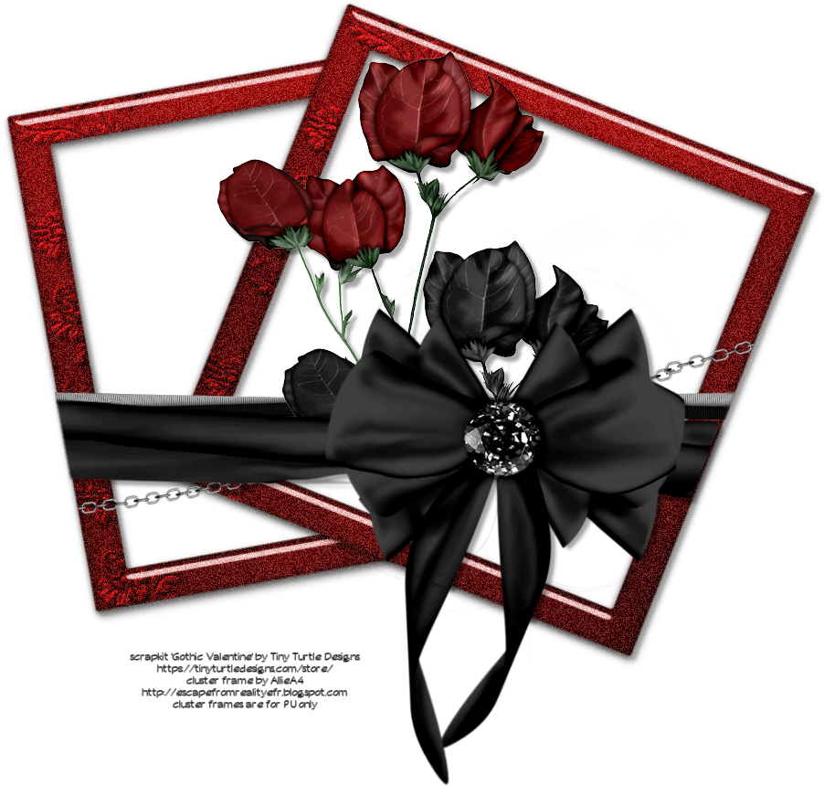 Escape From Reality Blog: FTU 'Goth Valentine' Cluster Frames TTD