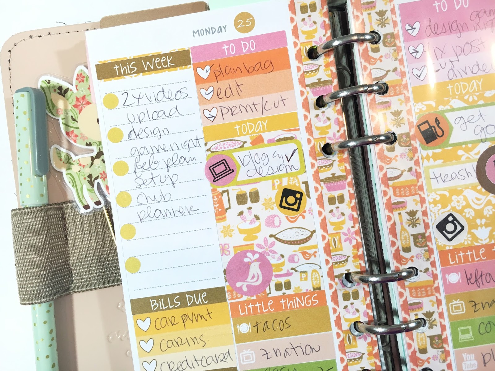 five sixteenths blog: Three Ways to Use Icon Stickers in your Planner