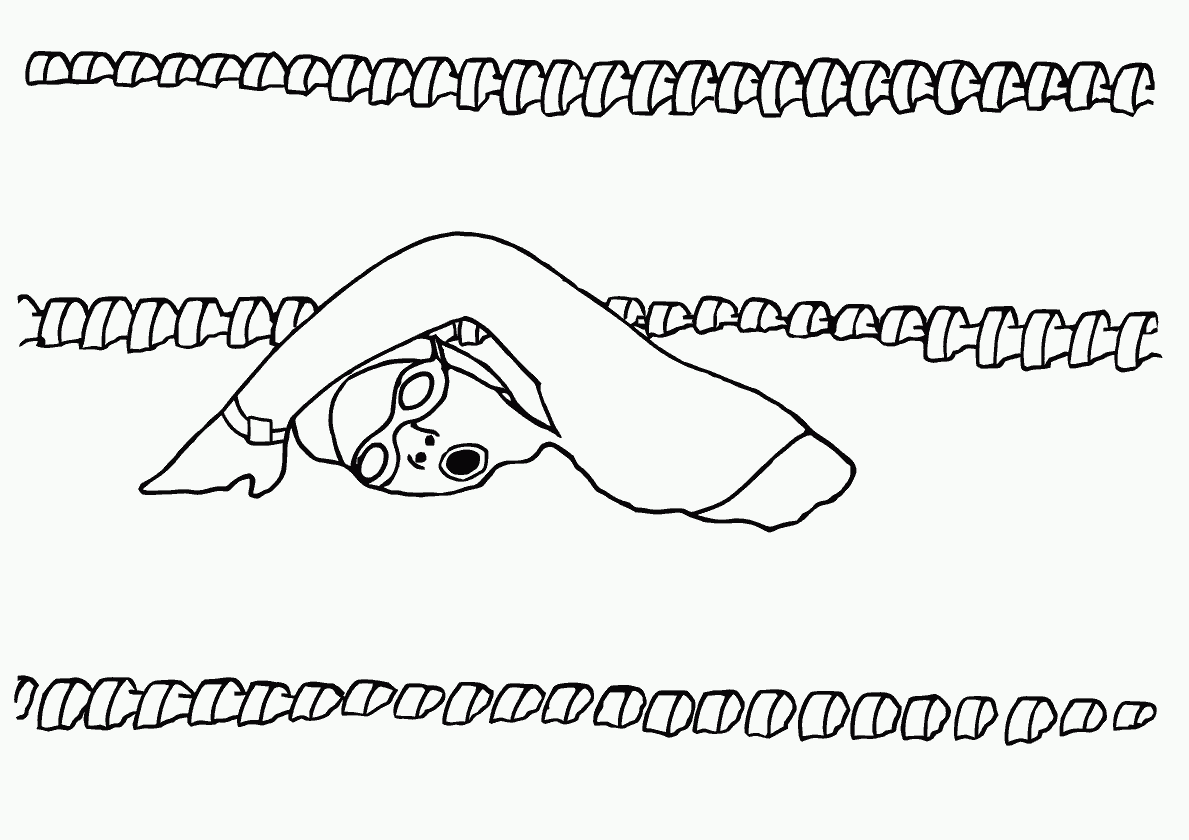 universul copiilor: Imagini de colorat inot