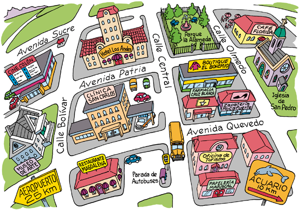 Town Map Cartoon